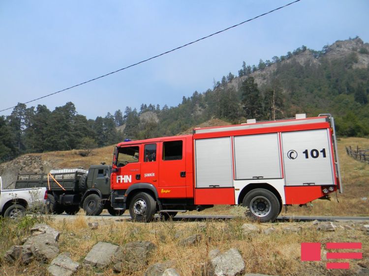 Azərbaycan yanğınsöndürənləri Gürcüstanda — Fotolar