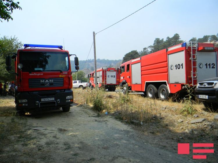 Azərbaycan yanğınsöndürənləri Gürcüstanda — Fotolar