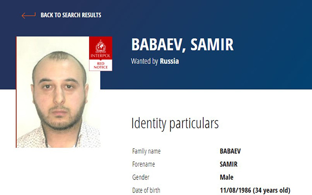 Rusiya azərbaycanlı gənci beynəlxalq axtarışa verdi